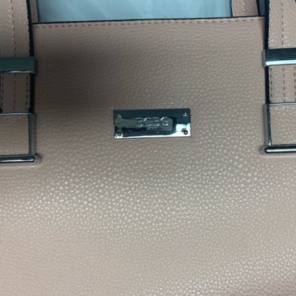 BCBG Paris | Bags | Bcbg Paris Bag Pink Tote With Silver Hardware ...